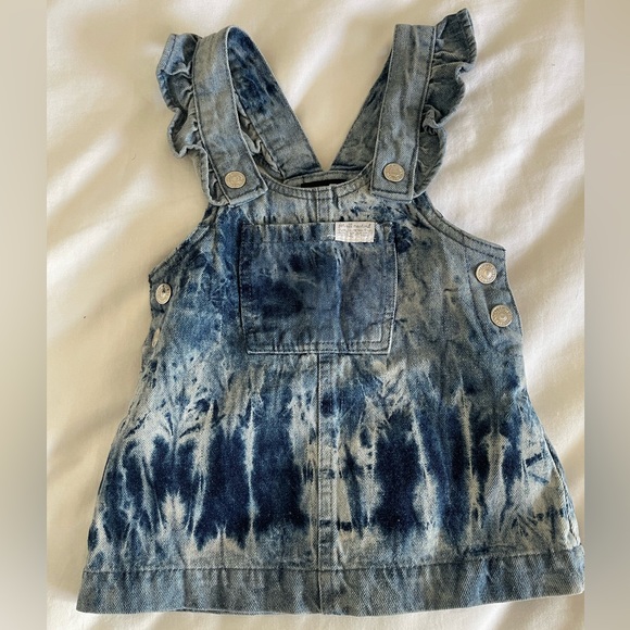 7 For All Mankind | Dresses | 7 For All Mankind Denim Baby Overalls ...